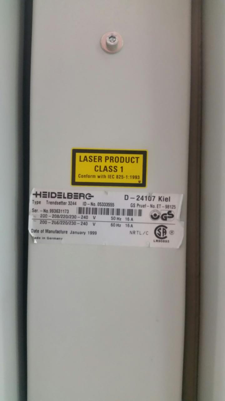 Lot #36: Heidelberg CREO/ Trendsetter 3244/ Platesetter - Phoenix, AZ ...